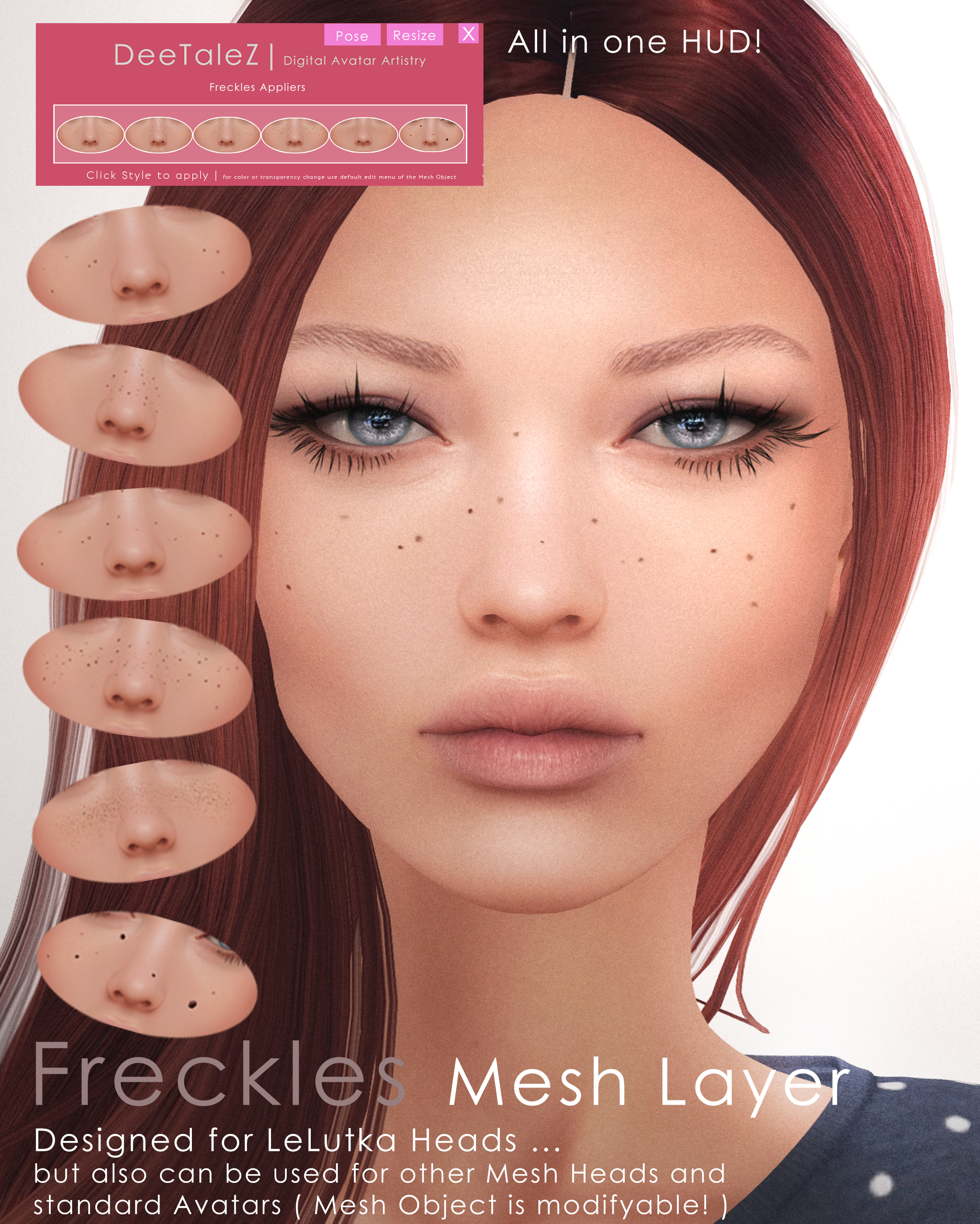 Mesh Freckles Layer | DeeTaleZ – Digital Avatar Artistry