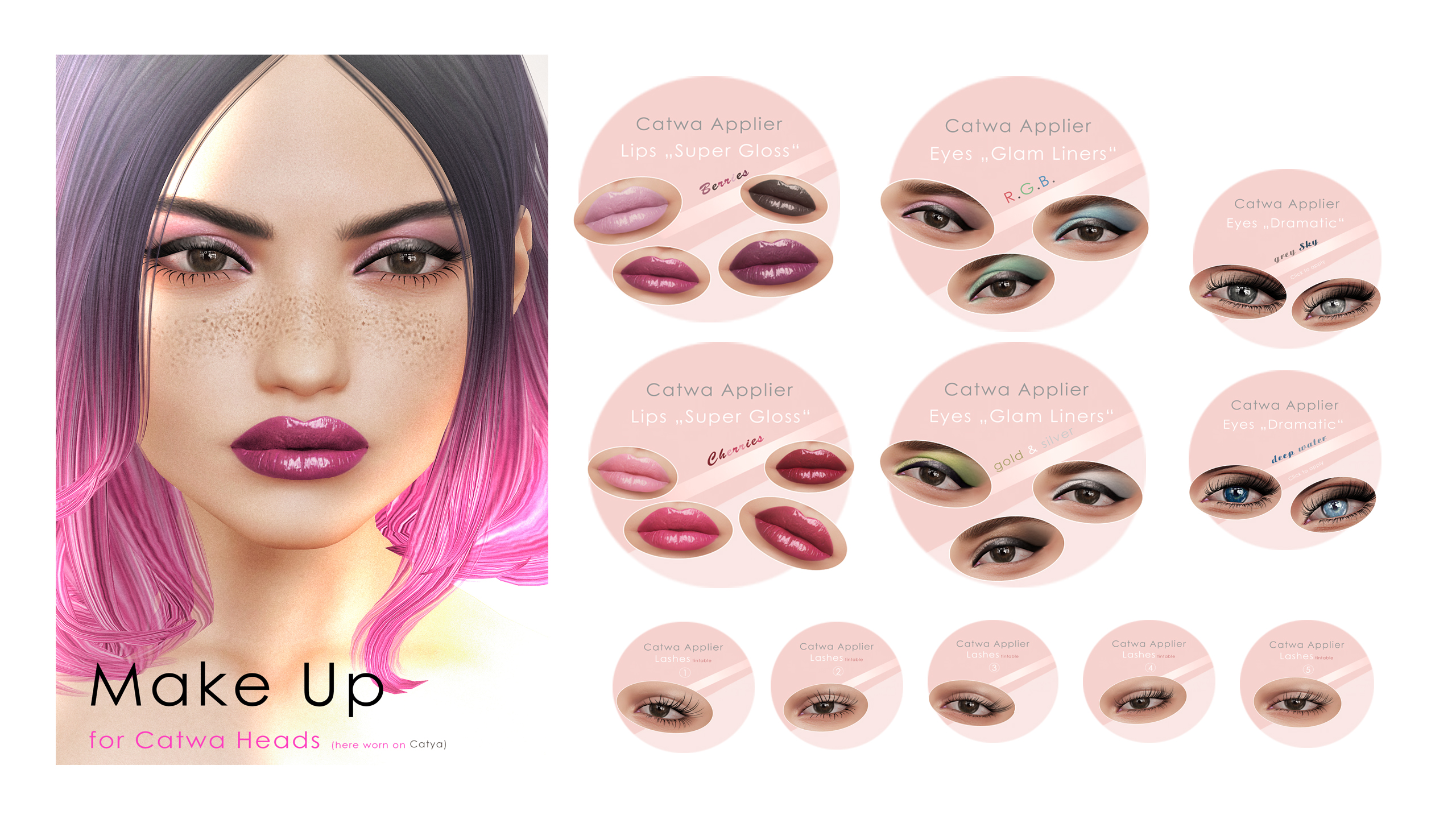 NEW Makeup Appliers for Catwa Heads | DeeTaleZ – Digital Avatar Artistry