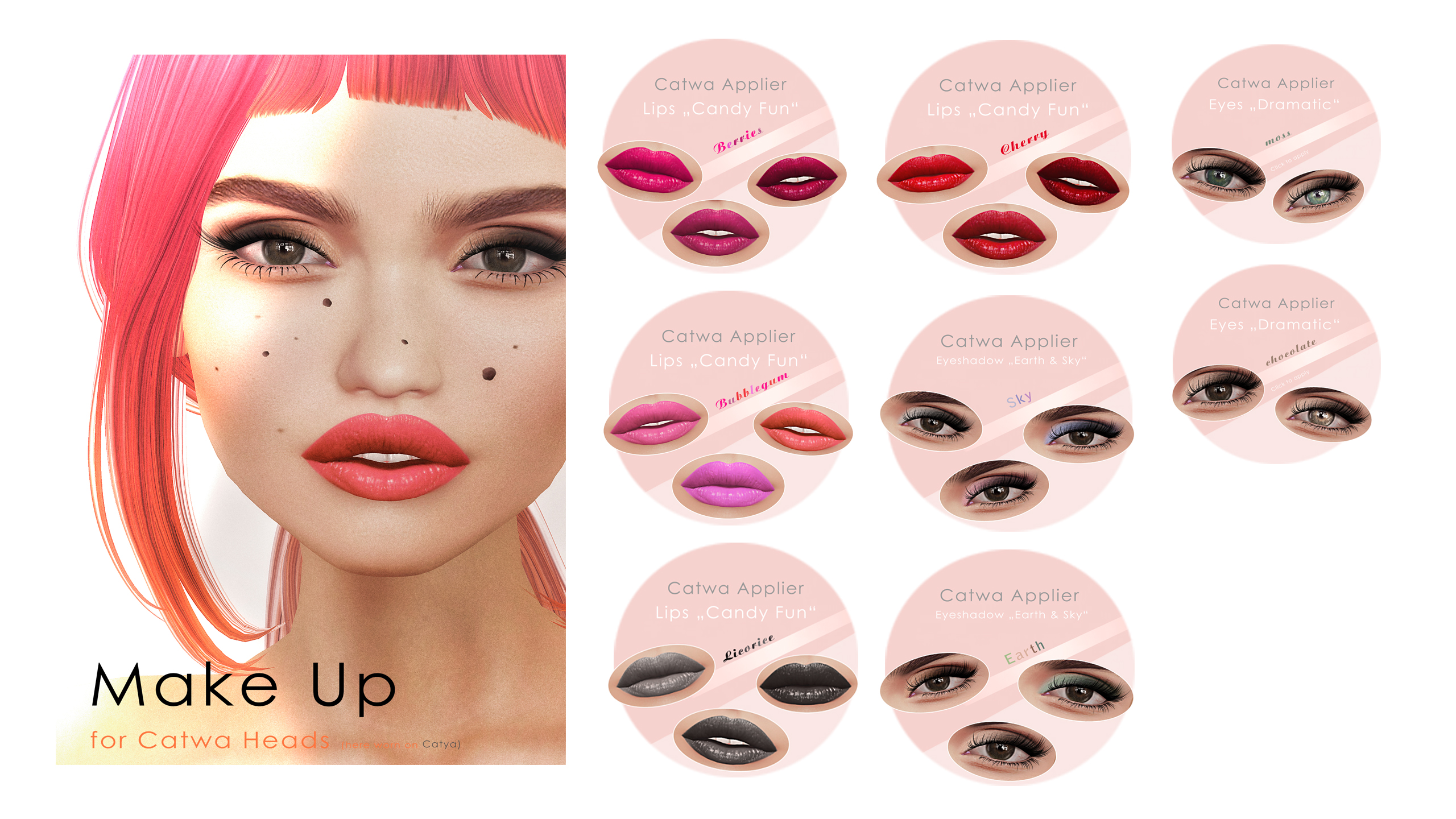 NEW Makeup Appliers for Catwa Heads | DeeTaleZ – Digital Avatar Artistry