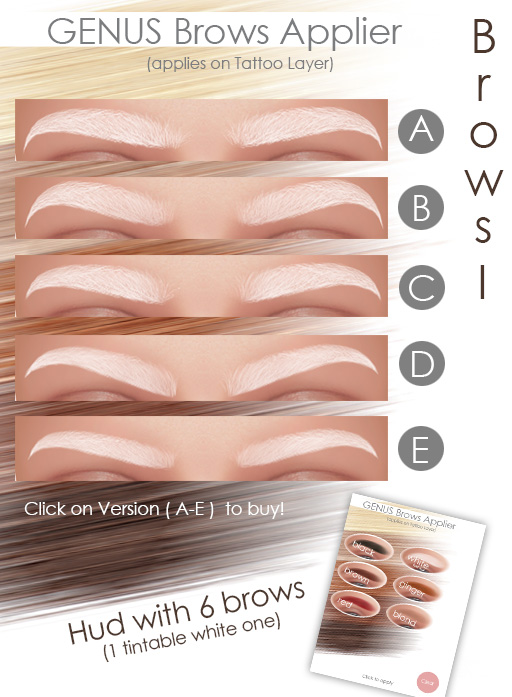 *NEW* GENUS Eyebrows Appliers | DeeTaleZ – Digital Avatar Artistry