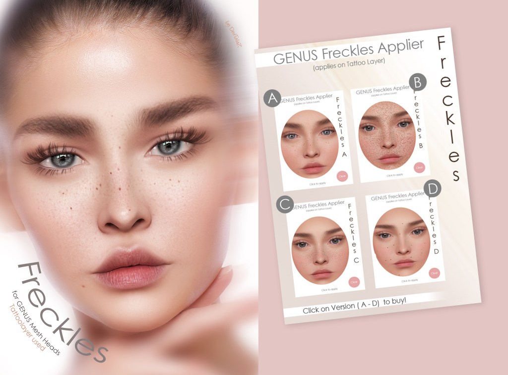 ** FRECKLES ** for your GENUS Heads | DeeTaleZ – Digital Avatar Artistry